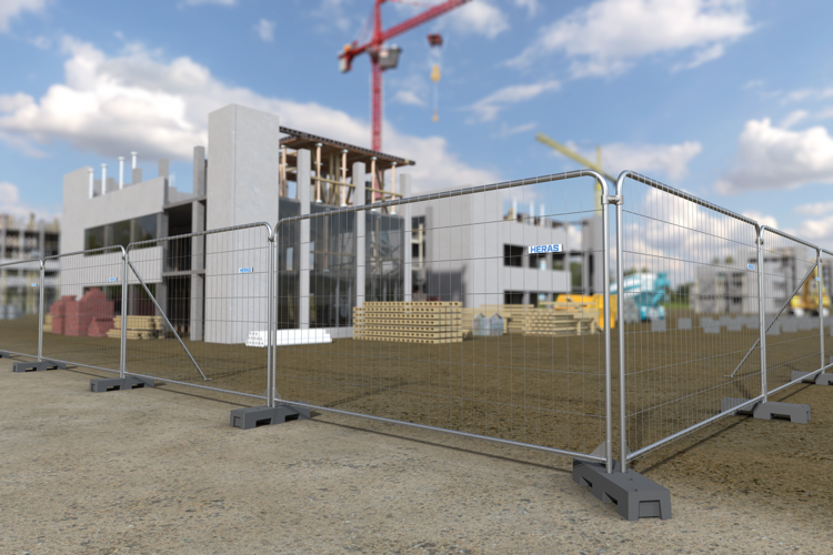 The standard Round Top temporary fence from Heras Mobile